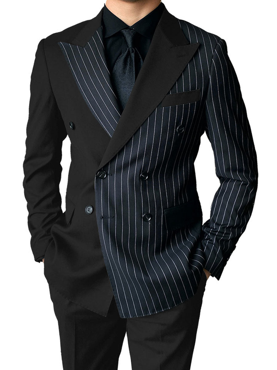 Color Matching Man's Wedding Suit 2 Pieces Slim Fit Men's Suits