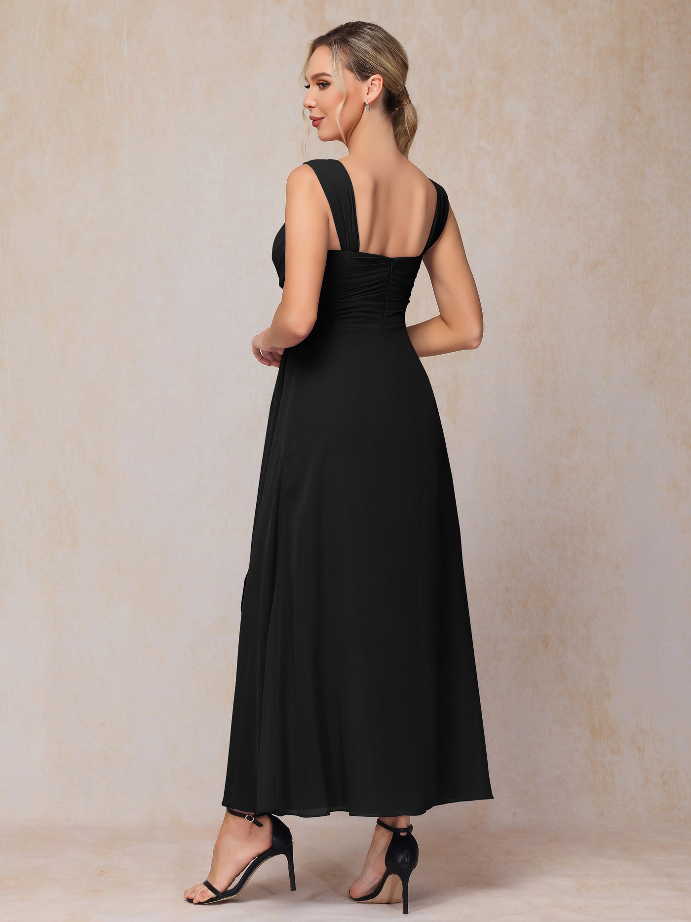 2 Pieces Ankle Length Chiffon Mother Of The Bride Dress