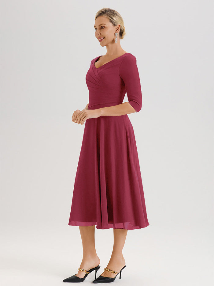 Cicinia Cinnamon Rose Mother Of The Bride Dress Long Chiffon A-line Te