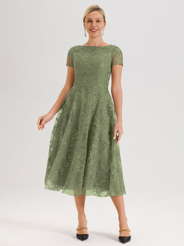 Cicinia Olive Green Mother Of The Groom Dress Long Lace Chiffon A-line