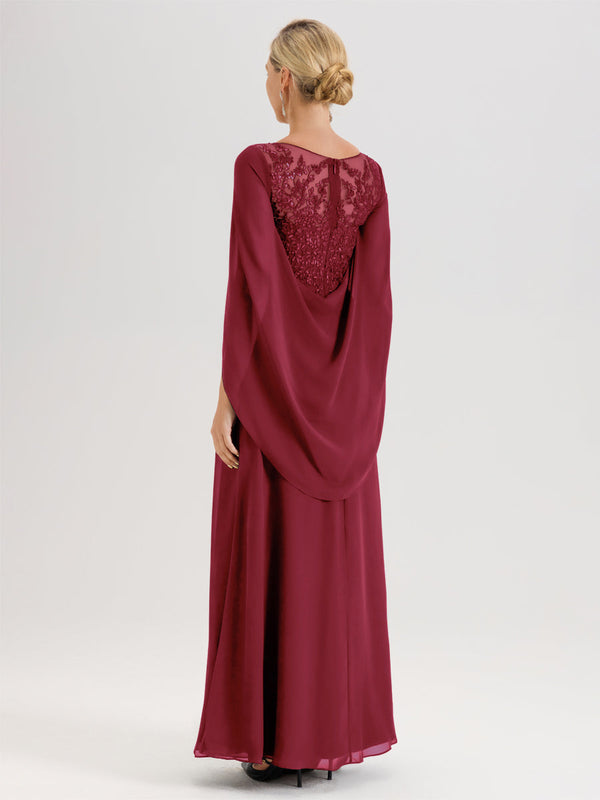 Cicinia Cinnamon Rose Mother Of The Groom Dress Long Chiffon Appliques