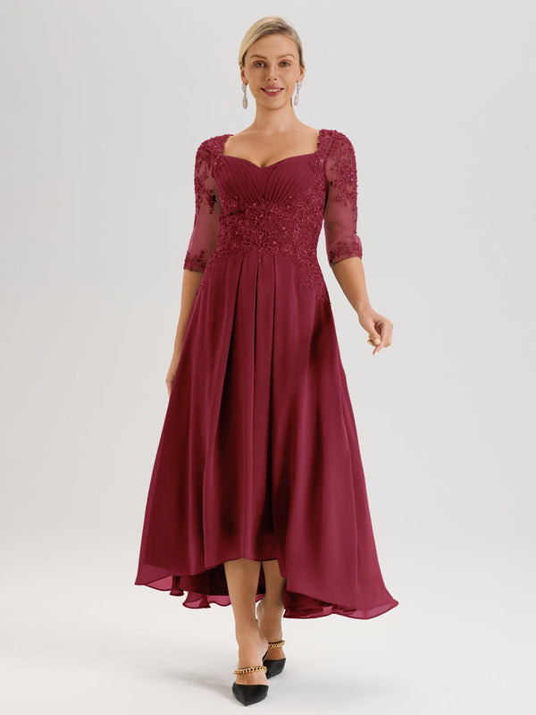 Cicinia Cinnamon Rose Mother Of The Bride Dress With Sleeves Long Chif