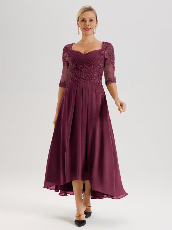Cicinia Mulberry Mother Of The Bride Dress With Sleeves Long Chiffon L