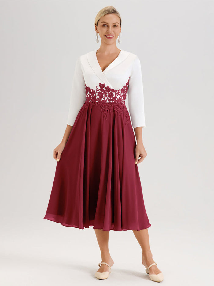 Cicinia Cinnamon Rose Mother Of The Bride Dress With Appliques Lace Lo