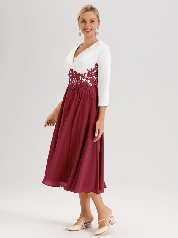 Cicinia Cinnamon Rose Mother Of The Bride Dress With Appliques Lace Lo