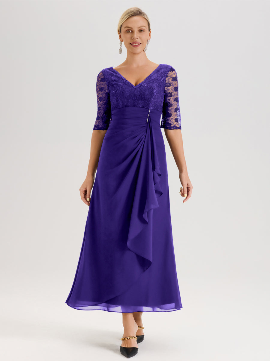 Cicinia Regency Mother Of The Bride Dress With Sleeves Long Chiffon Se
