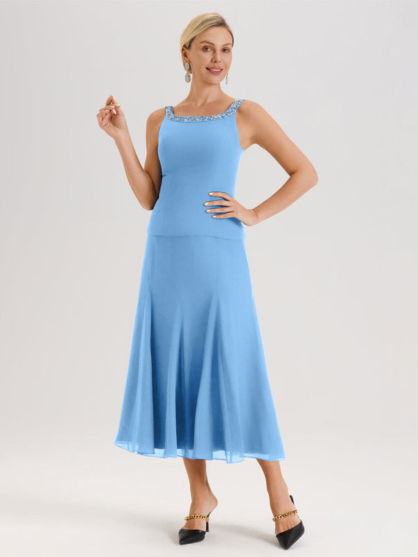 Cicinia Blue Mother Of The Bride Dress With Jacket Separates 3 Pieces