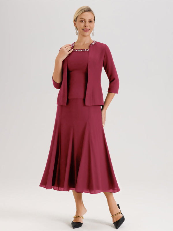 Cicinia Cinnamon Rose Mother Of The Bride Dress With Jacket Separates