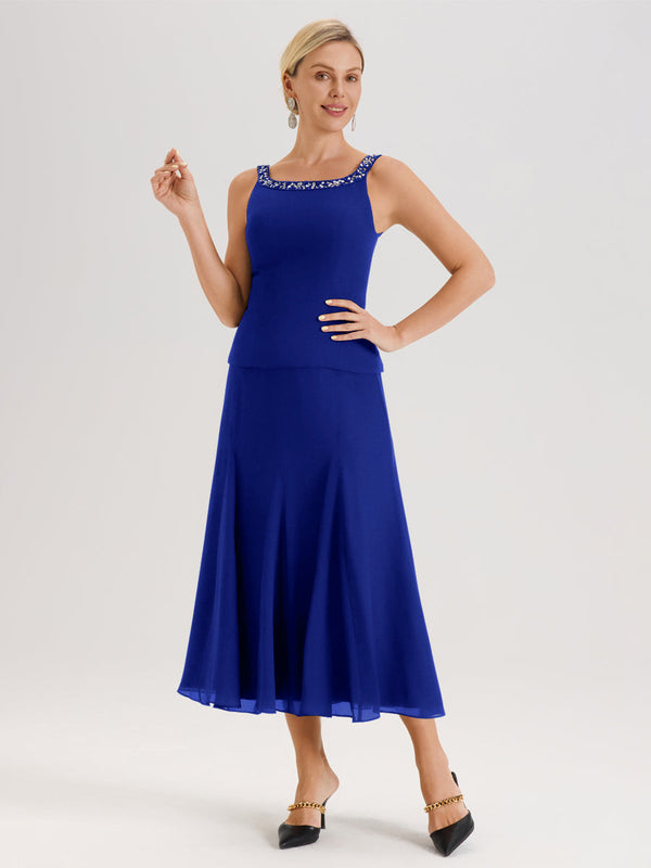 Cicinia Royal Blue Mother Of The Bride Dress With Jacket Separates 3 P